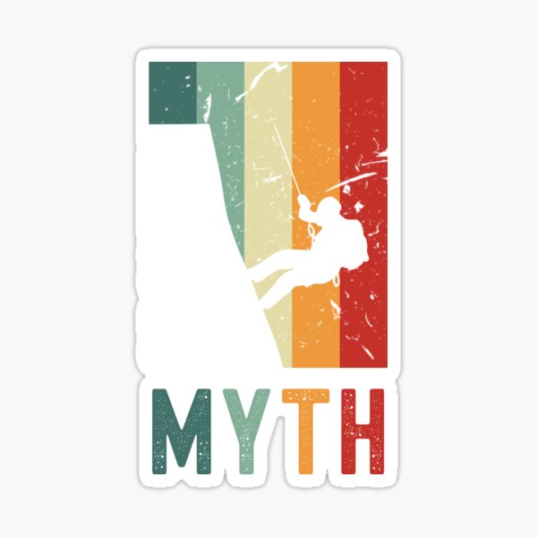 "Vintage Rock Climbing Shirt, Gravity Is a Myth" Sticker by Grofler ...