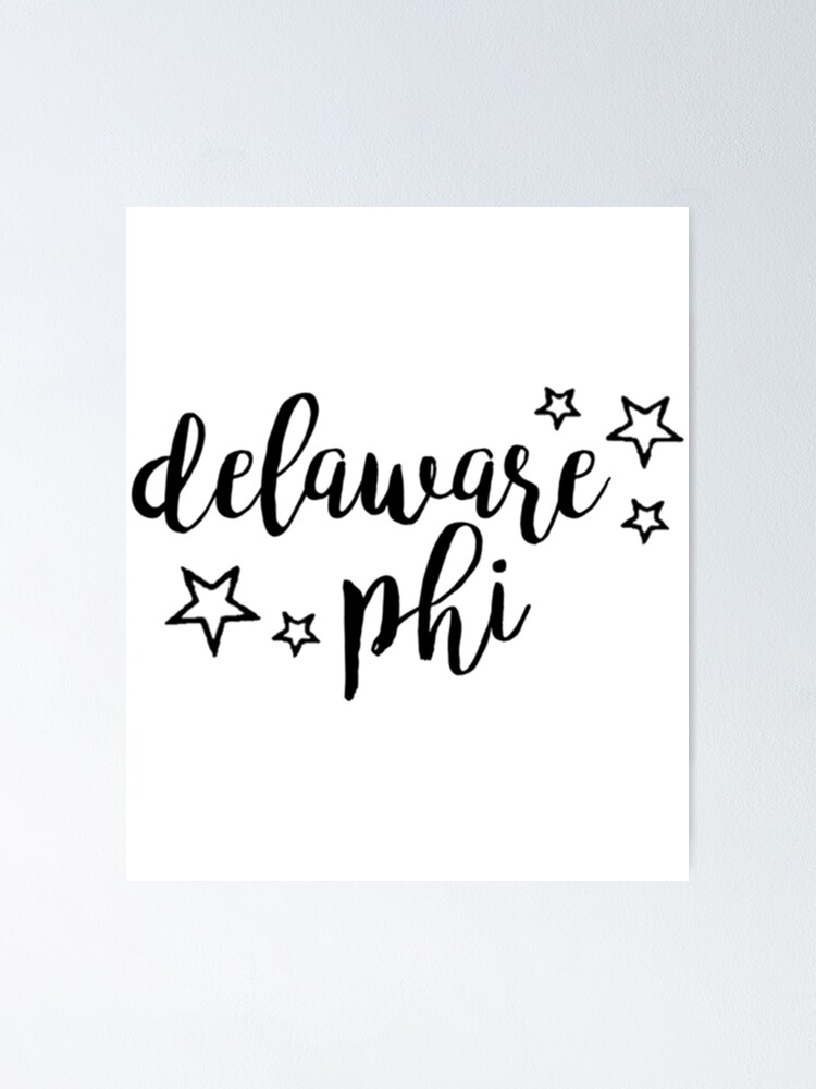 "Delaware Phi Stars " Poster for Sale by readeneksearen | Redbubble