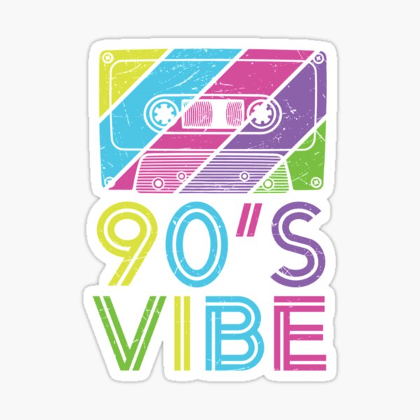 "90s Vibe Colorful" Sticker for Sale by TopNASA | Redbubble