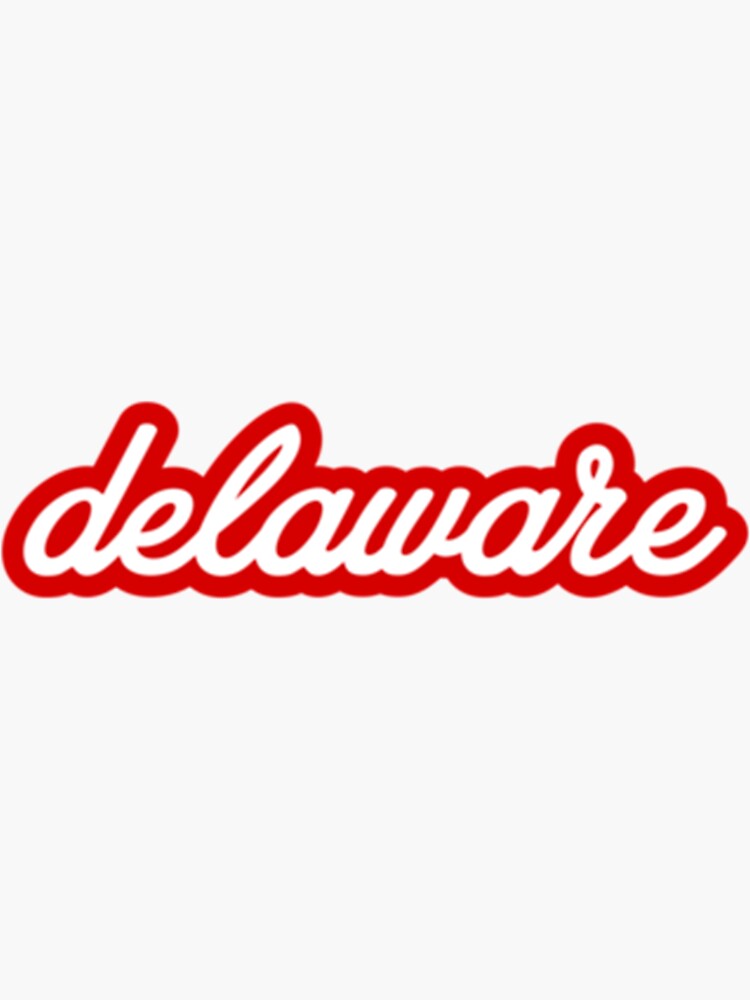 "Delaware - Red " Sticker by readeneksearen | Redbubble