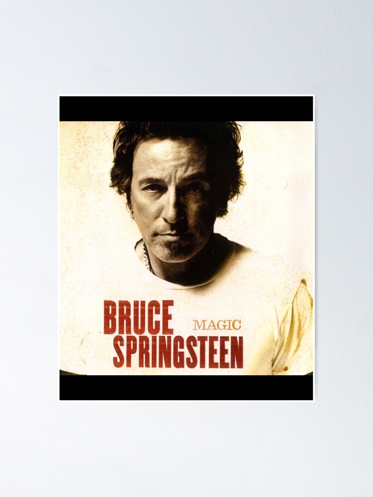 "Brúcé Spríngstéén Magic Album Cover T-Shirt Black" Poster by LFVEEMSN ...