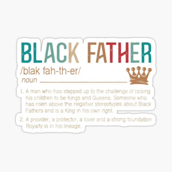 "Black Father Noun Father Day Gifts Classic- " Sticker for Sale by ...