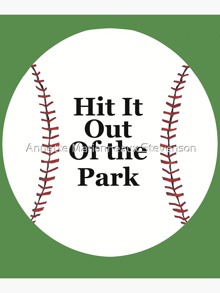 "Hit It Out of the Park" Sticker by redboots8cats64 | Redbubble