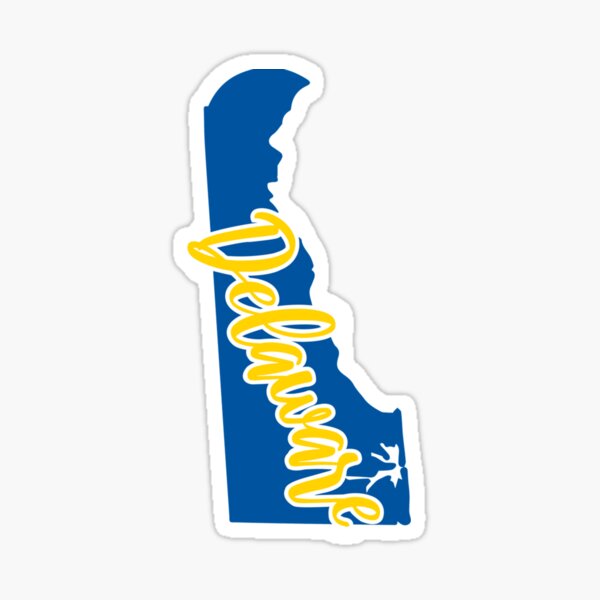 "Delaware Outline " Sticker by NurisaNaehman | Redbubble