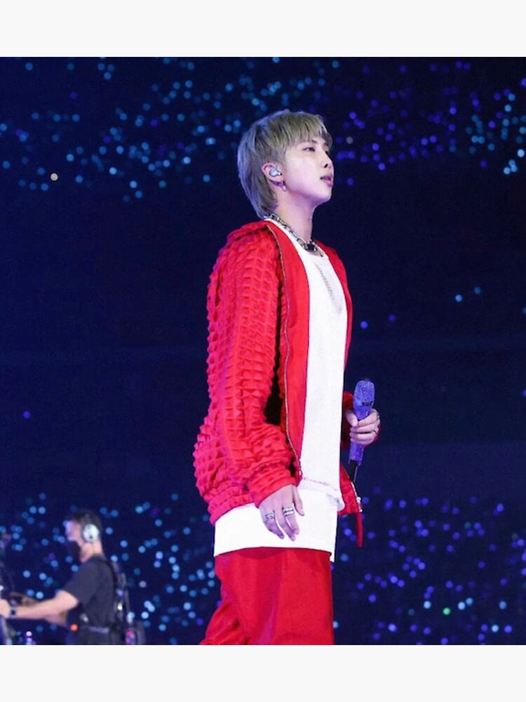 "namjoon rm on stage ptd red outfit" Sticker by Mimisland | Redbubble