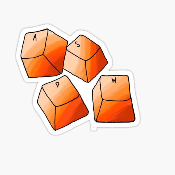 "ASDW keycaps " Sticker by Splatdaddy9000 | Redbubble