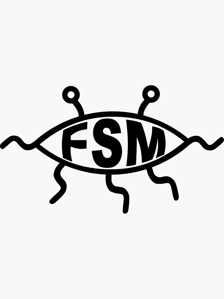 "FSM- Red" Sticker for Sale by StarkeyCreates | Redbubble