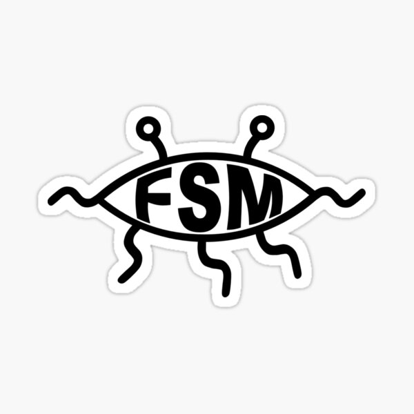 "FSM- Red" Sticker for Sale by StarkeyCreates | Redbubble