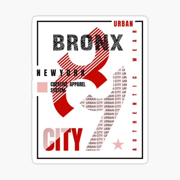 "bronx new york city usa urban" Sticker by Yghali | Redbubble