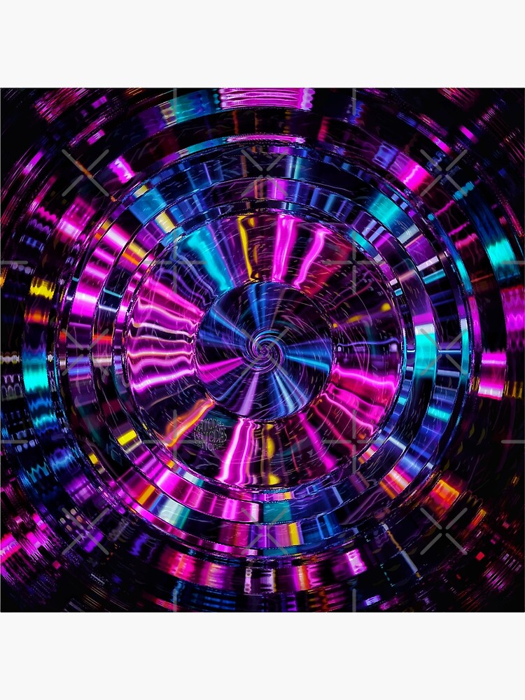 "Accelerator | Futuristic Neon Mandala Art" Poster for Sale by ...