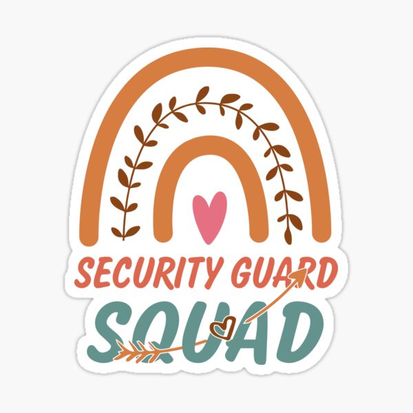 "Security Guard Squad Rainbow Quote Gift Idea For Men and Womens ...