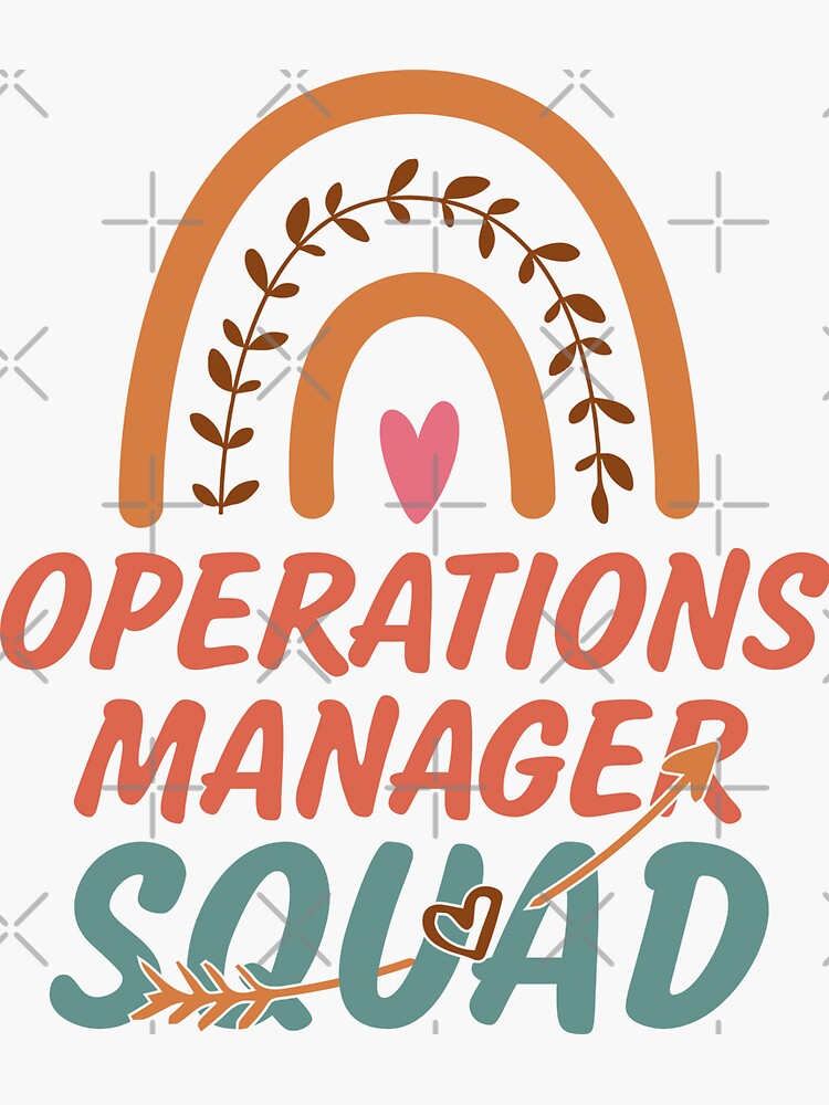 "Operations Manager Squad Rainbow Quote Gift Idea For Men and Womens ...