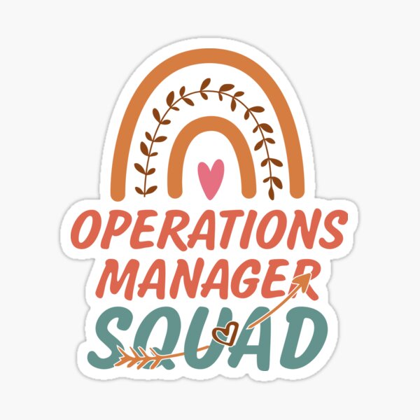 "Operations Manager Squad Rainbow Quote Gift Idea For Men and Womens ...