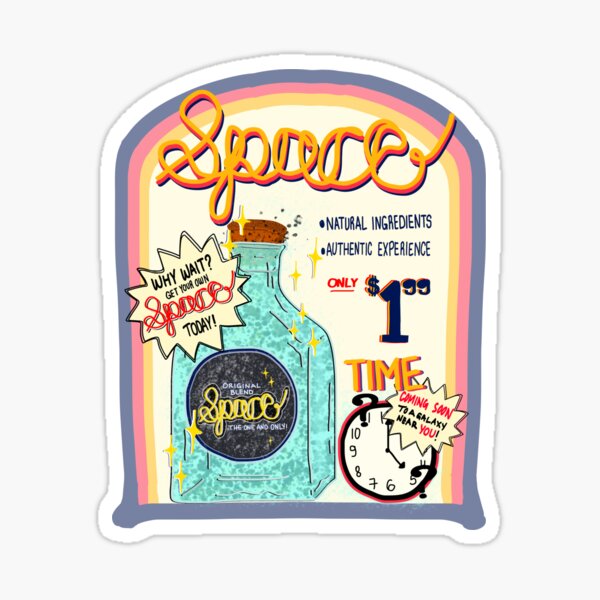 "Space Ad" Sticker for Sale by prettymuchart | Redbubble