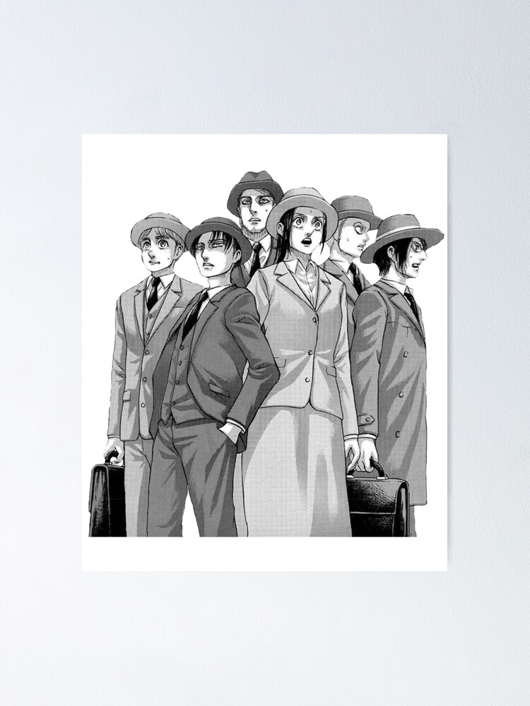 Hange And The Levi Squad In Marley Poster For Sale By Mlleonigiri Redbubble