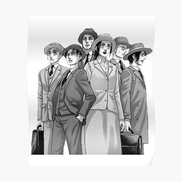 Hange And The Levi Squad In Marley Poster For Sale By Mlleonigiri Redbubble