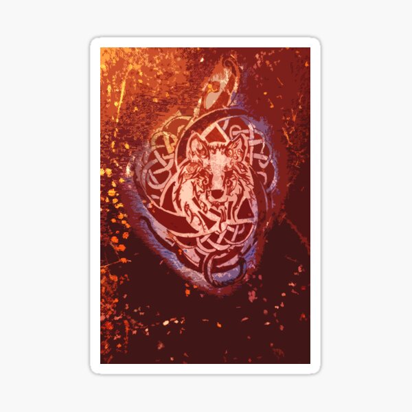 "Fire Space Wolf" Sticker for Sale by fayesaurous | Redbubble