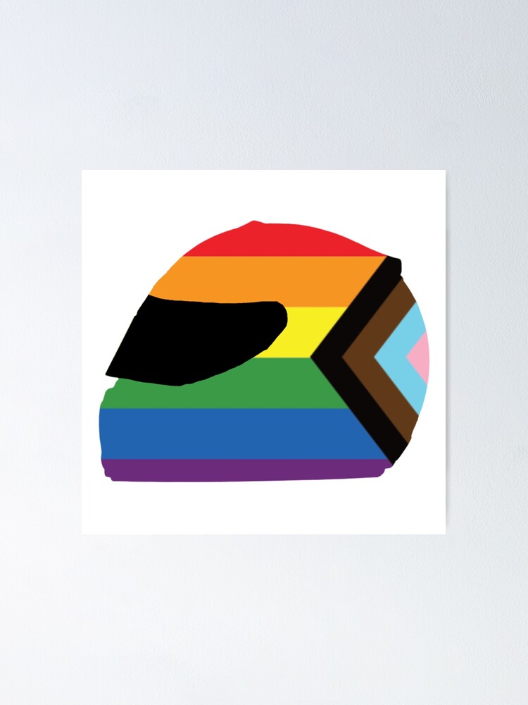 "Formula 1 LGBTQ+ Pride Progress Helmet Design" Poster for Sale by ...