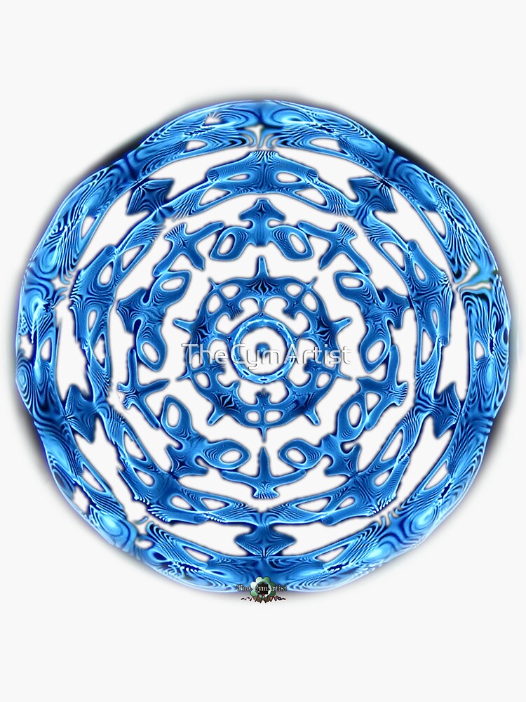 "Cymatics Deep Blue" Sticker by TheCymArtist | Redbubble