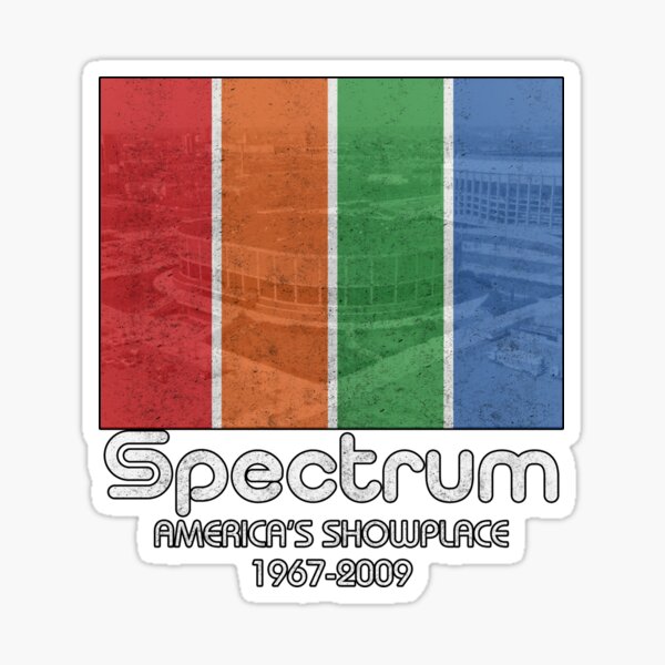 "Distressed The Spectrum, Philadelphia, PA" Sticker for Sale by ...