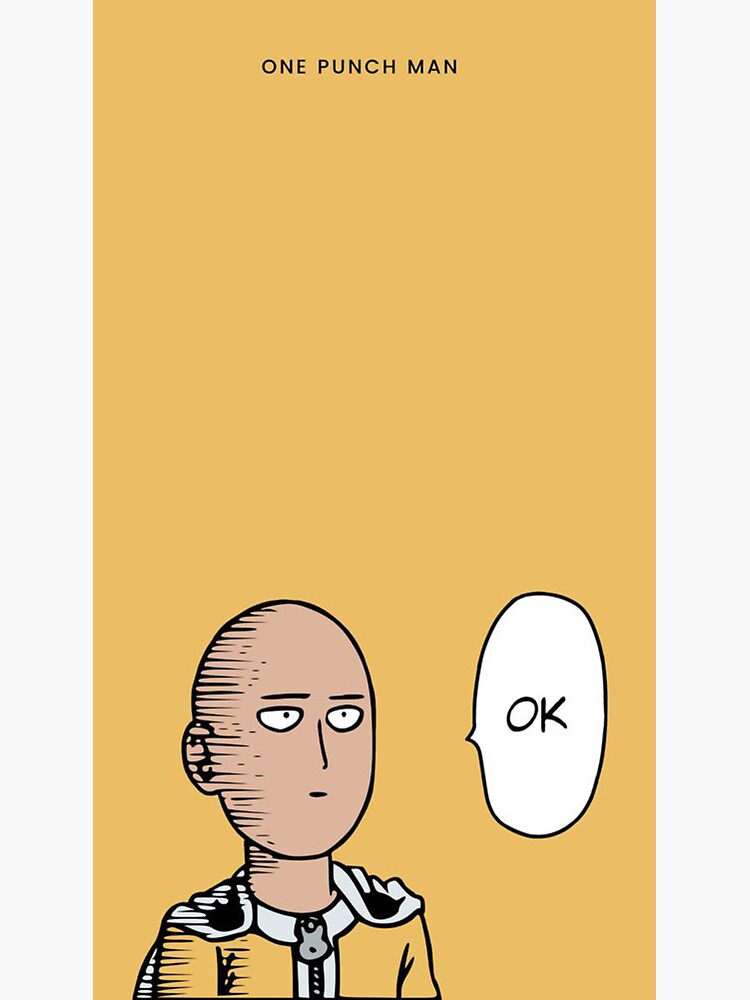 "One Punch Man, ok." Sticker by Studiodiyutaka | Redbubble