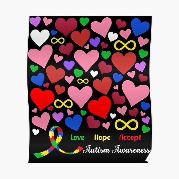 "Autism Acceptance" Poster for Sale by MerWishes | Redbubble