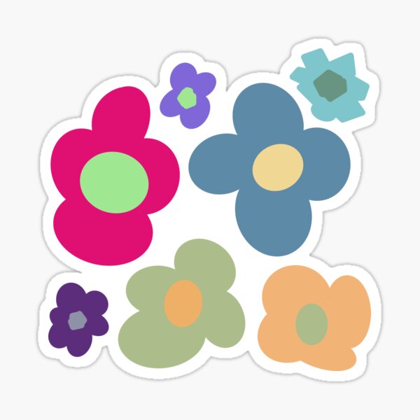 "GOOFY FLOWERS" Sticker by PlayleDesigns | Redbubble