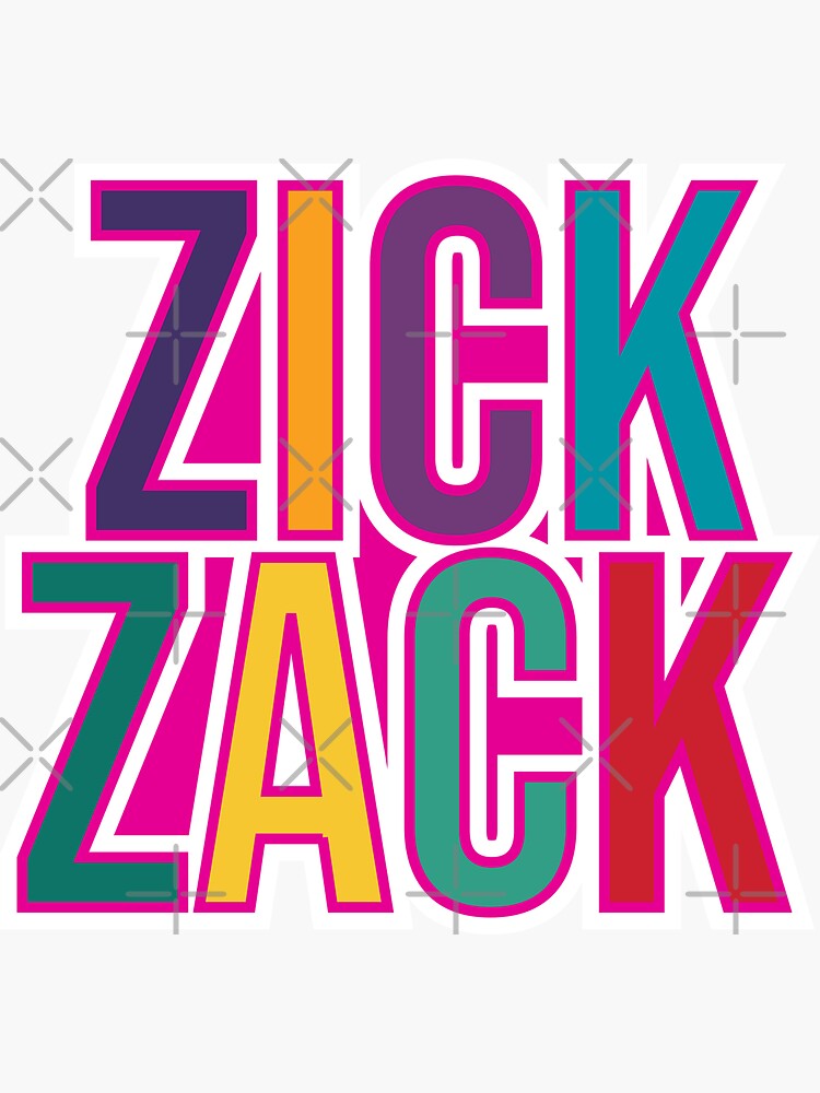 "Zick Zack" Sticker by supercroix | Redbubble
