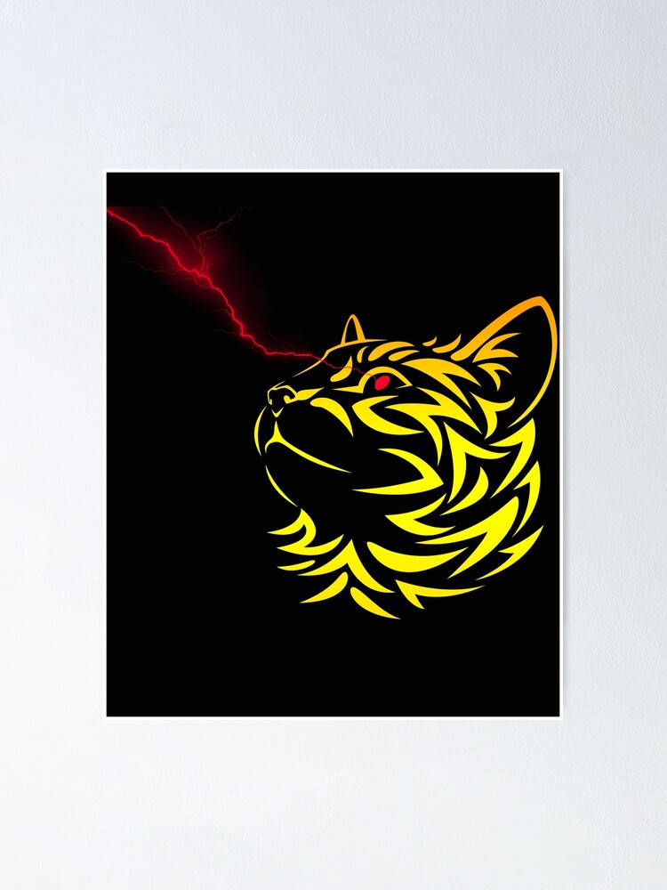 "Cat Lightning" Poster for Sale by Ngadishop | Redbubble
