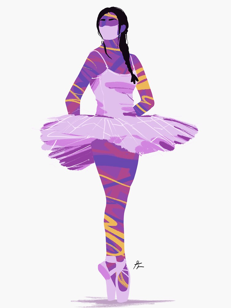 "Ballet dancer in purple" Sticker for Sale by rbengtsson | Redbubble