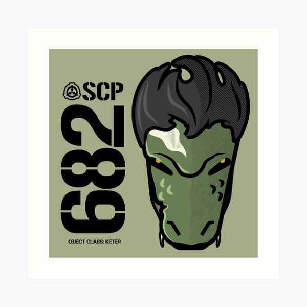 "SCP-682 Hard to Destroy Reptile SCP Foundation" Art Print for Sale by ...
