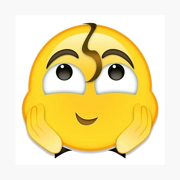 Lámina fotográfica «Emoji tímido» de GoolPictures | Redbubble