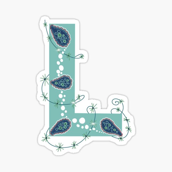 "Unique letter L" Sticker by WeeTumSheArt | Redbubble