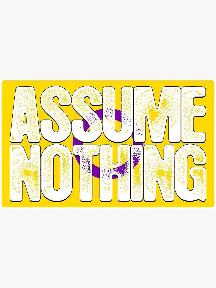 "Assume Nothing Intersex Pride Flag" Sticker for Sale by valador ...