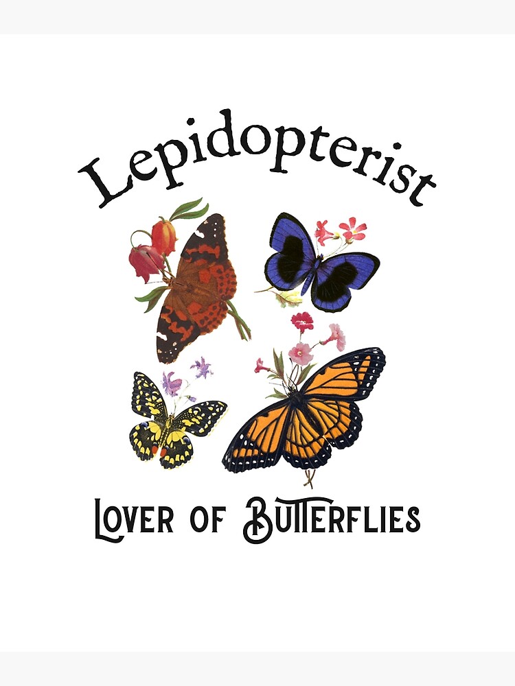 "Lepidopterist Butterfly Lover With Victorian Butterflies" Poster for ...