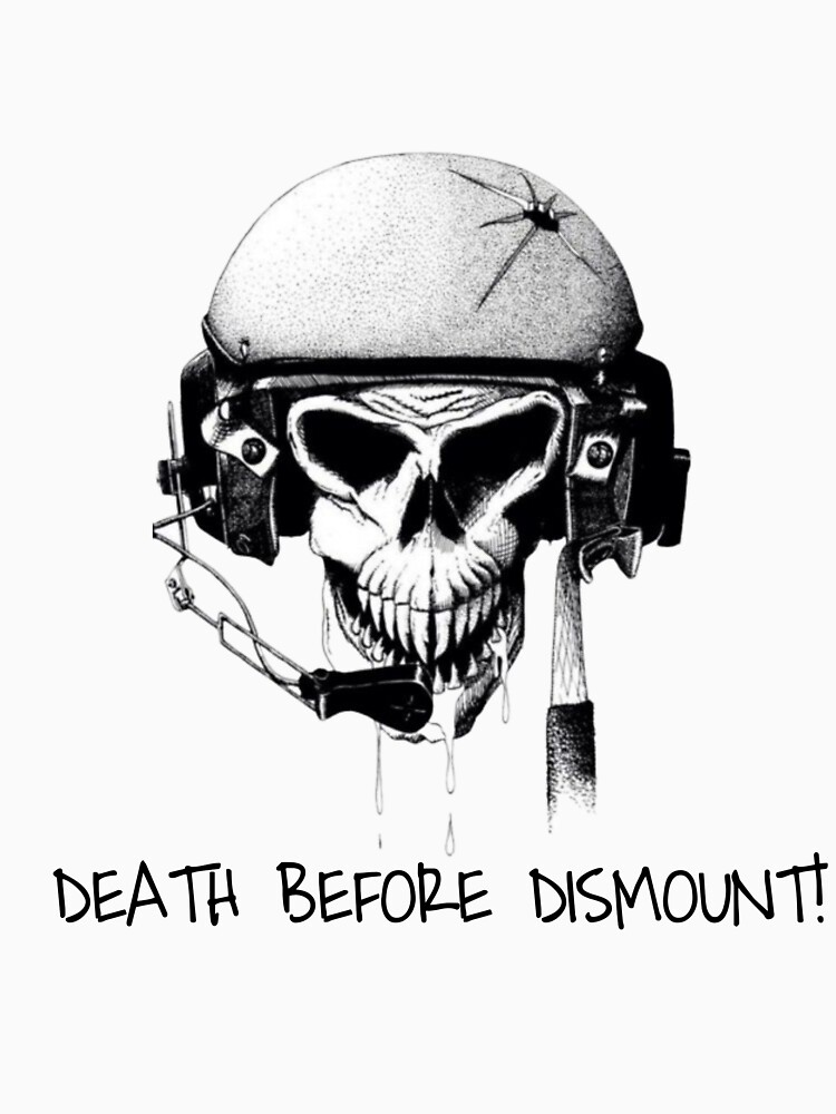 "DEATH BEFORE DISMOUNT! For tankers, Tank nerds..." Essential T-Shirt ...