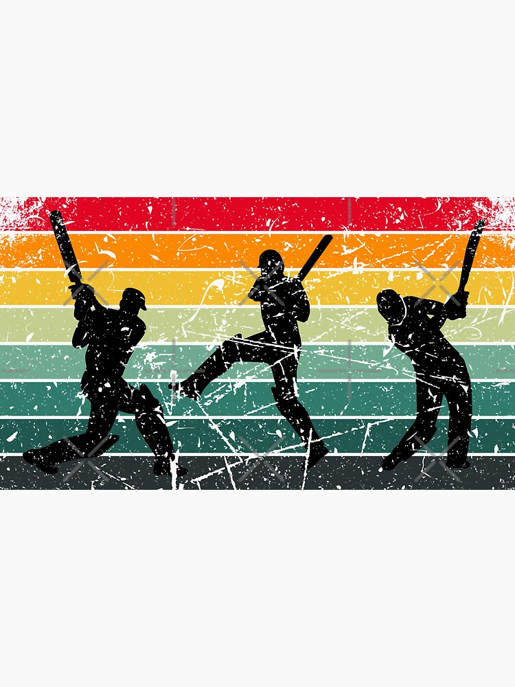 "Distressed Vintage Retro Cricket Summer Cricket English Retro Cricket ...