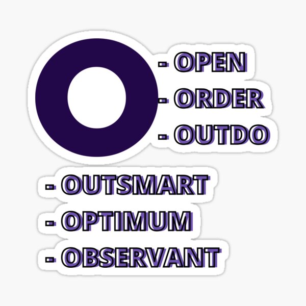 "Alphabet - O" Sticker for Sale by RubtifyWonders | Redbubble