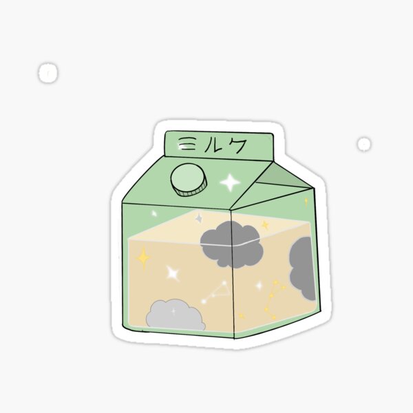 "Matcha green milk " Sticker by AMRush1 | Redbubble