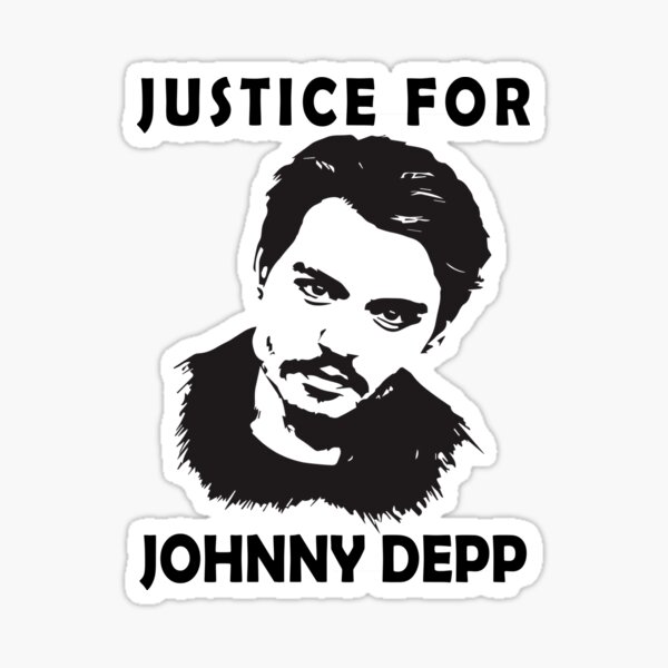 "justice for johnny depp" Sticker by InnerMindMood | Redbubble