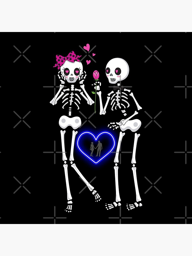 "Funny Romance Skeleton Love | Skeleton in Love" Poster for Sale by ...