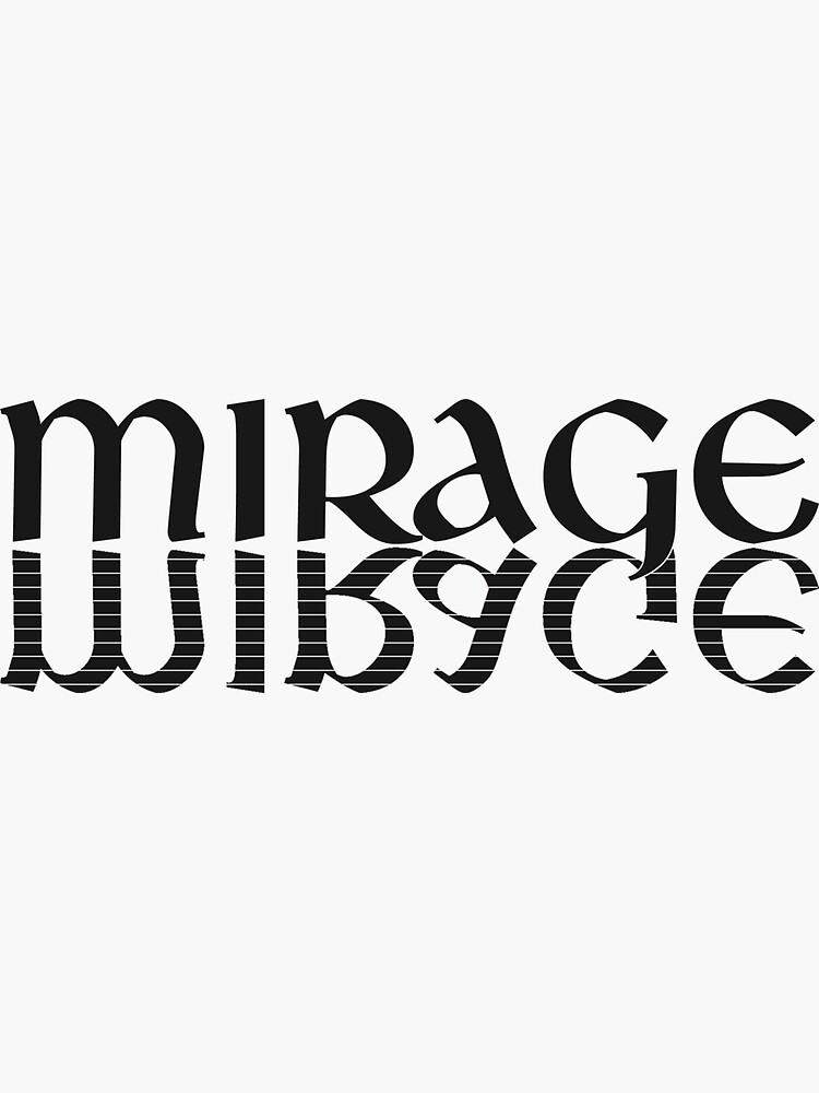 "Mirage Logo - Black" Sticker by Mirage-Legacy | Redbubble