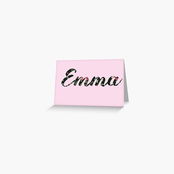 "Emma with watercolor floral inset" Greeting Card for Sale by Soft ...
