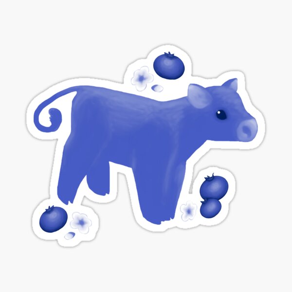 "Blueberry Cows (lavender)" Sticker by C4ptainRavioli | Redbubble