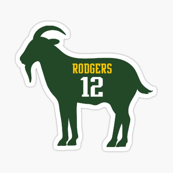 "Aaron Rodgers - GOAT Sticker" Sticker for Sale by MariahOndrick ...