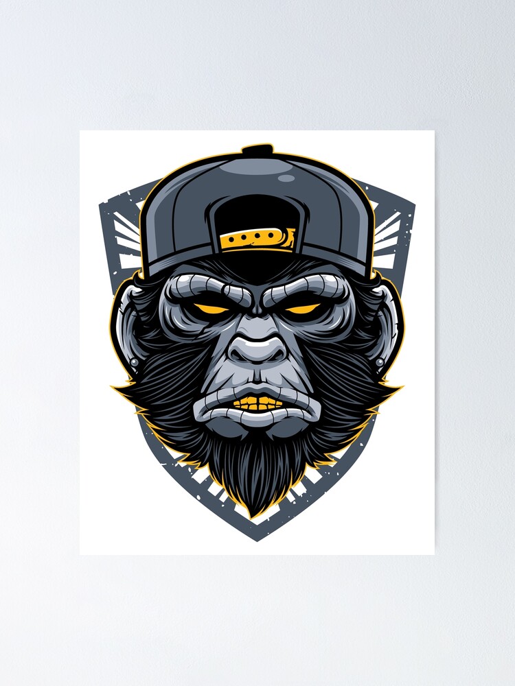 "Gorilla Tag Pfp Maker Gorilla Logo VR " Poster for Sale by KhelifaDz ...