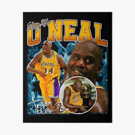 "Shaquille O'Neal Basketball Los Angeles Legend Signature Vintage Retro ...