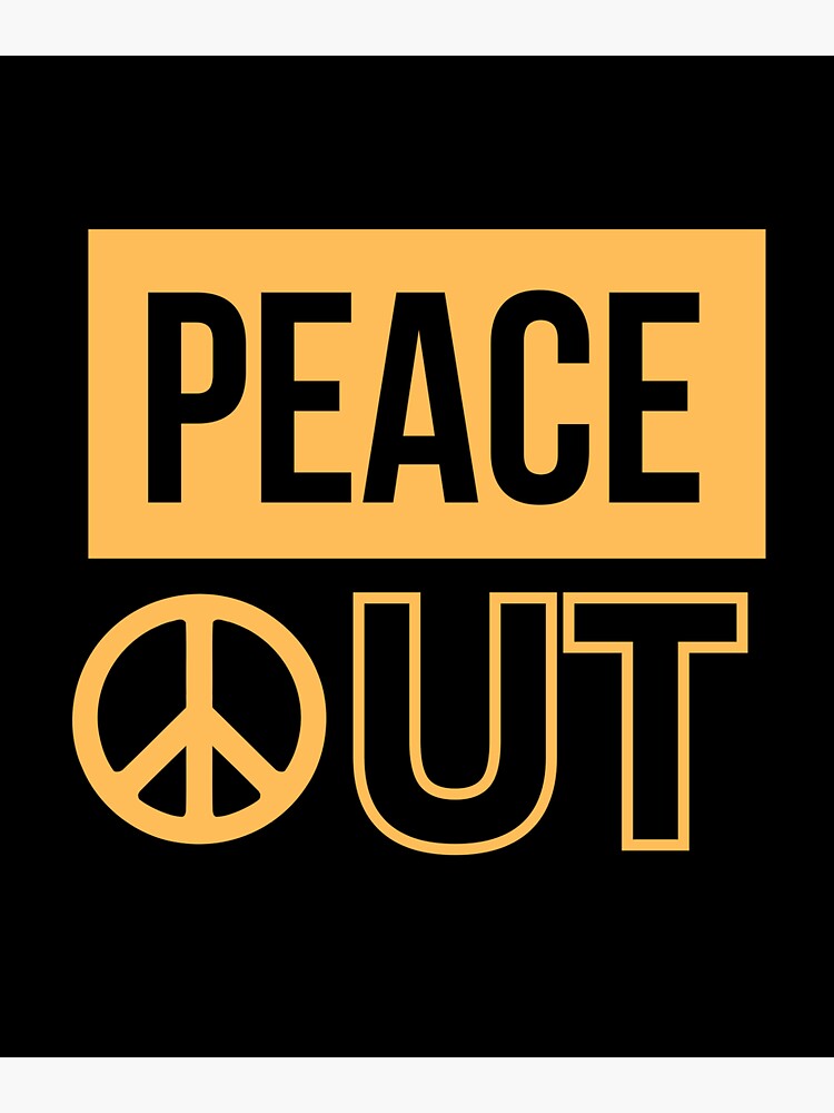 "Peace Out Dude" Sticker by kriscomet | Redbubble