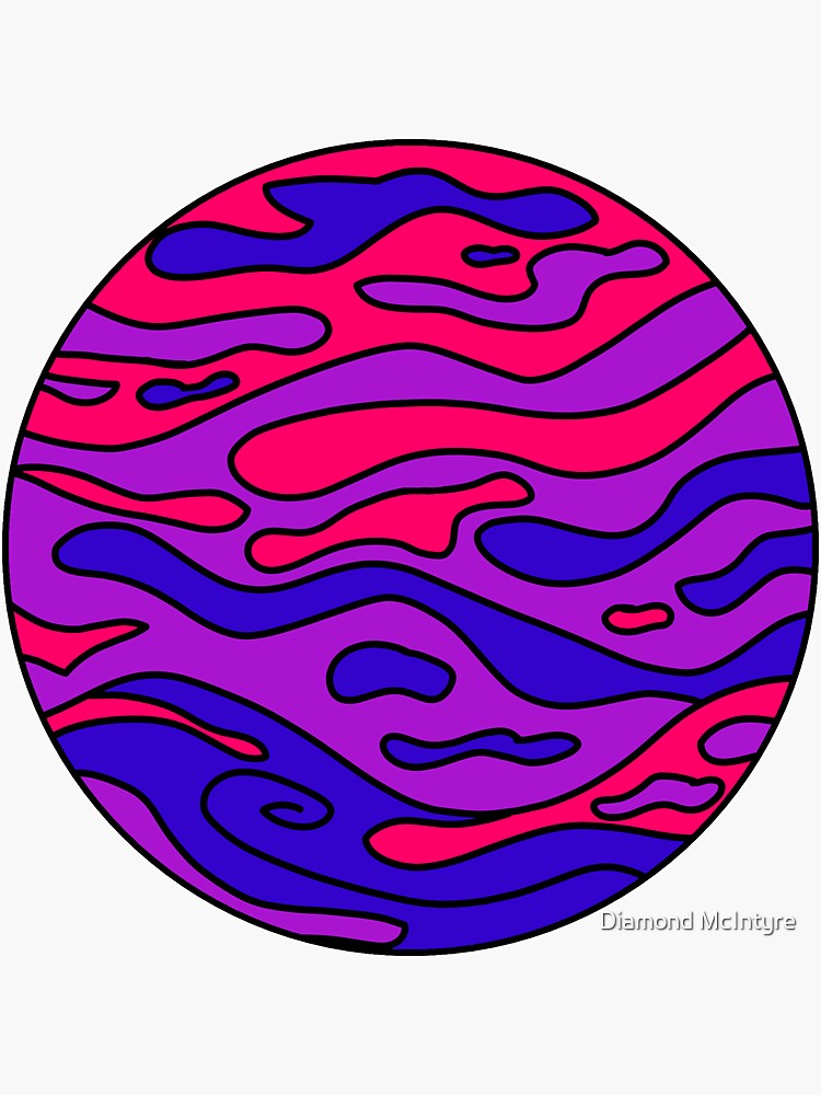 "BI-PRIDE PLANET" Sticker by foolsdiamond | Redbubble