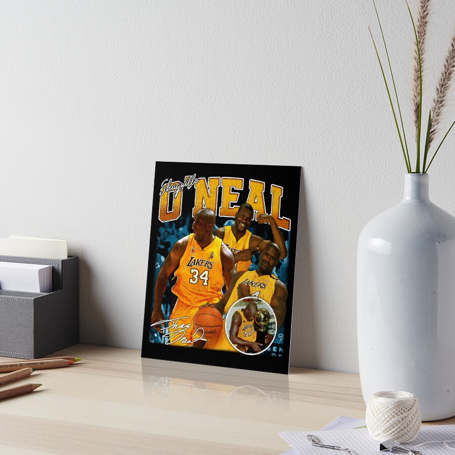 "Shaquille O'Neal Basketball Los Angeles Legend Signature Vintage Retro ...